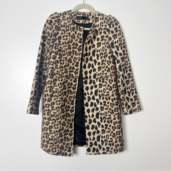 Zara | Jackets & Coats | Zara Leopard Print Coat | Poshmark
